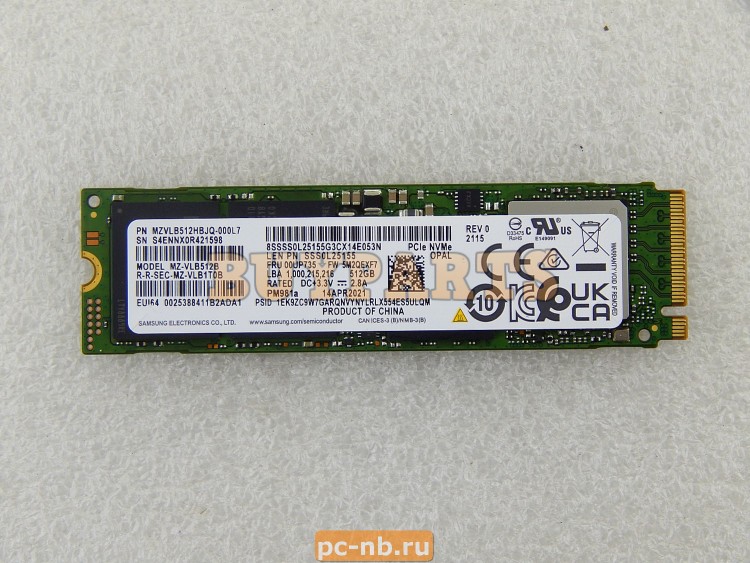 SSD Samsung 512G MZ-VLB512B 00UP735