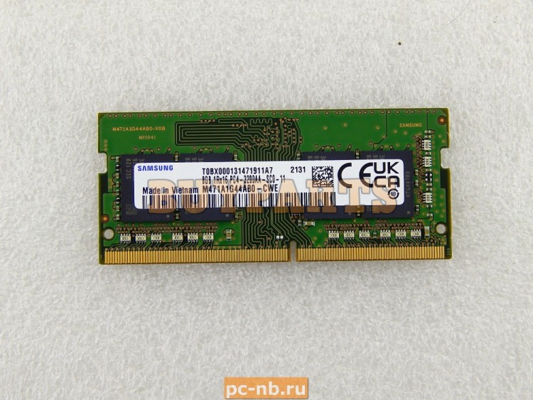 Оперативная память Samsung DDR4 8GB 1Rx16 PC4-3200AA-SC0-11 ...