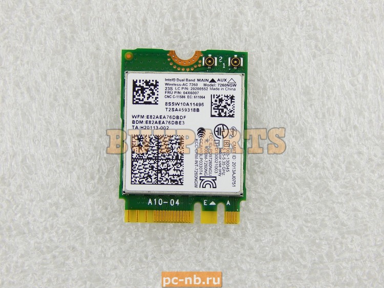 Wi-fi модуль 7260NGW для ноутбука Lenovo X240, T440p 04X6007