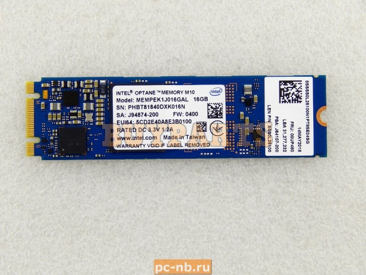 SSD MEMPEK1J016GAL Intel® Optane™ Memory M10 Series 16GB, M.2 80mm PCIe ...